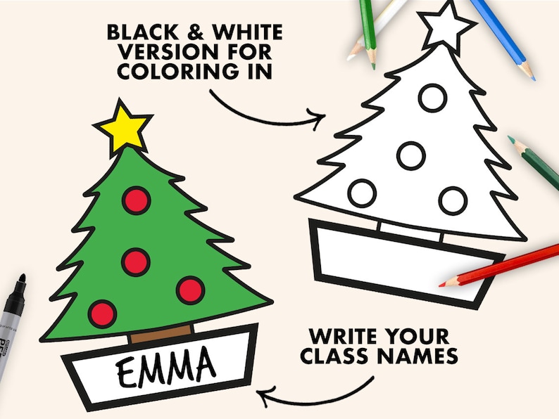 Christmas Tree Bulletin Board Kit December Bulletin Boards - Etsy