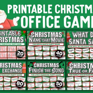 Printable Christmas Office Games Bundle || Christmas Games for Office ...