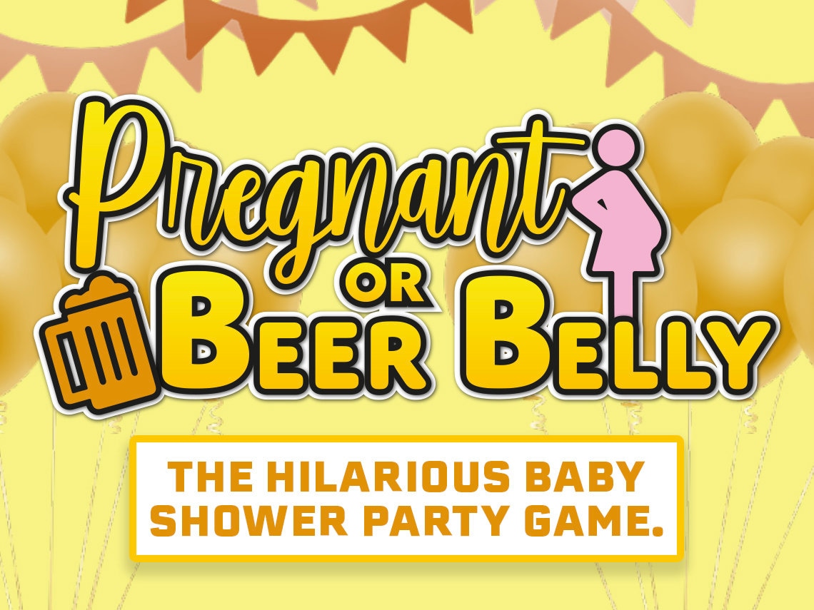 Pregnant or Beer Belly Virtual Baby Shower Games for Zoom || Digital ...
