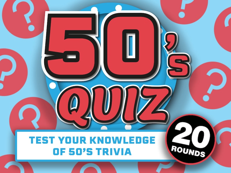 50's Party Games Bundle 50's Themed Games 1950 - Etsy