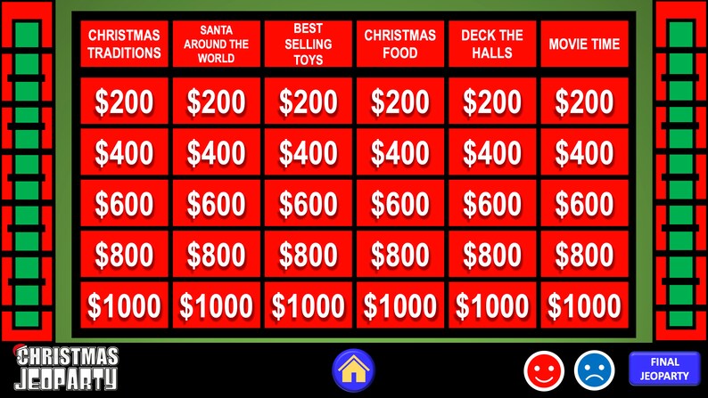 Christmas Jeoparty Powerpoint Game Christmas Jeopardy Game - Etsy