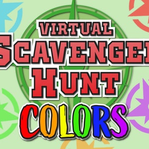 Virtual Scavenger Hunt Colors Powerpoint Party Game || Virtual Party ...