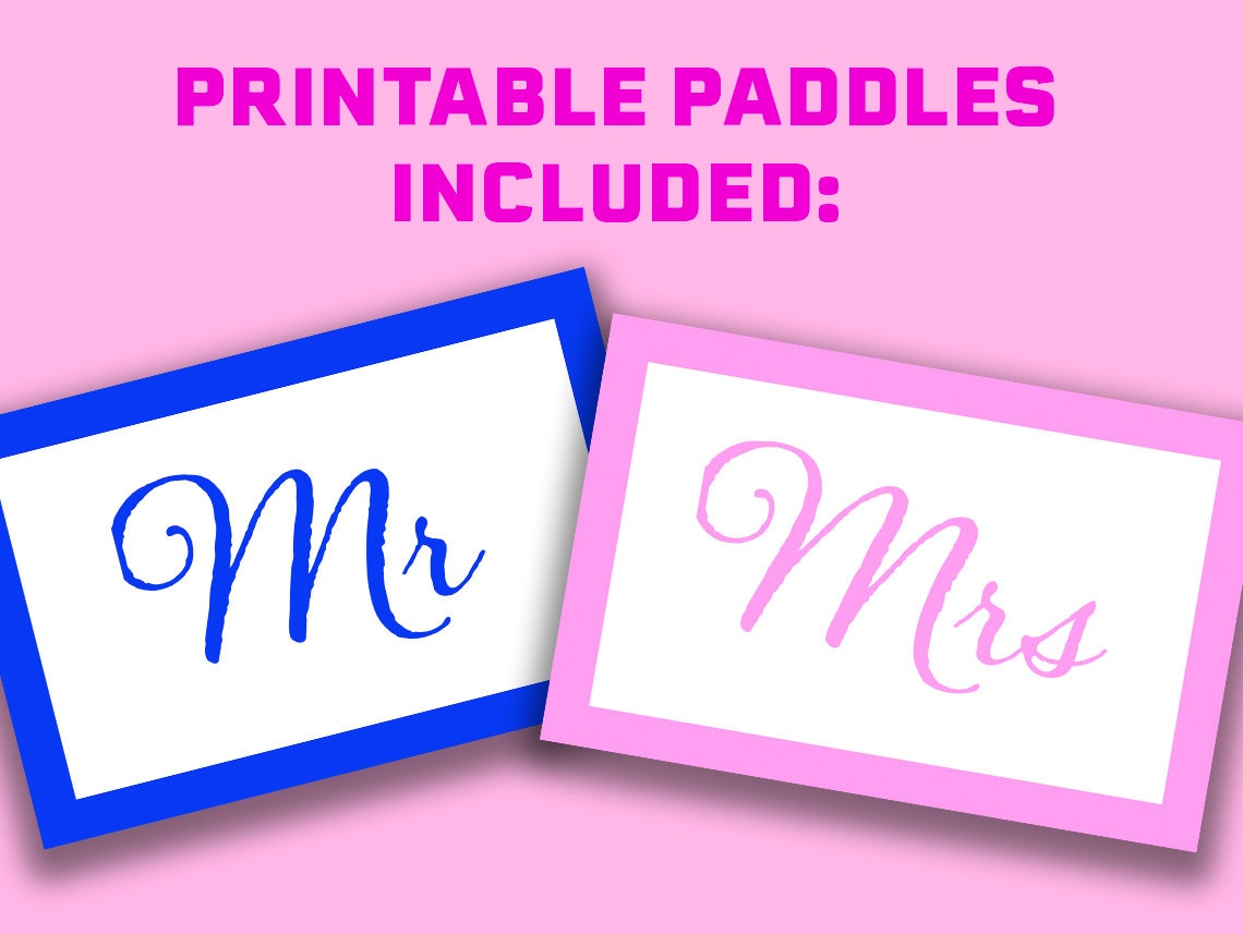 Mr and Mrs Question Cards Printable Mr and Mrs Game Cards - Etsy UK