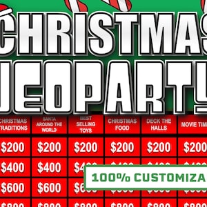 Christmas Jeoparty Powerpoint Game Christmas Jeopardy Game - Etsy