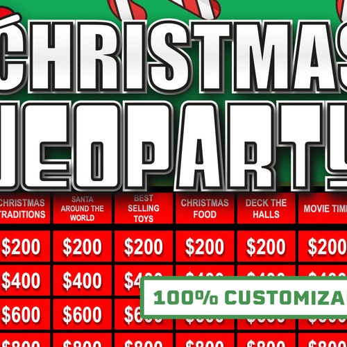 Christmas Jeoparty Powerpoint Game Christmas Jeopardy Game - Etsy