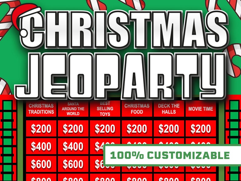 Christmas Jeoparty Powerpoint Game Christmas Jeopardy Game - Etsy