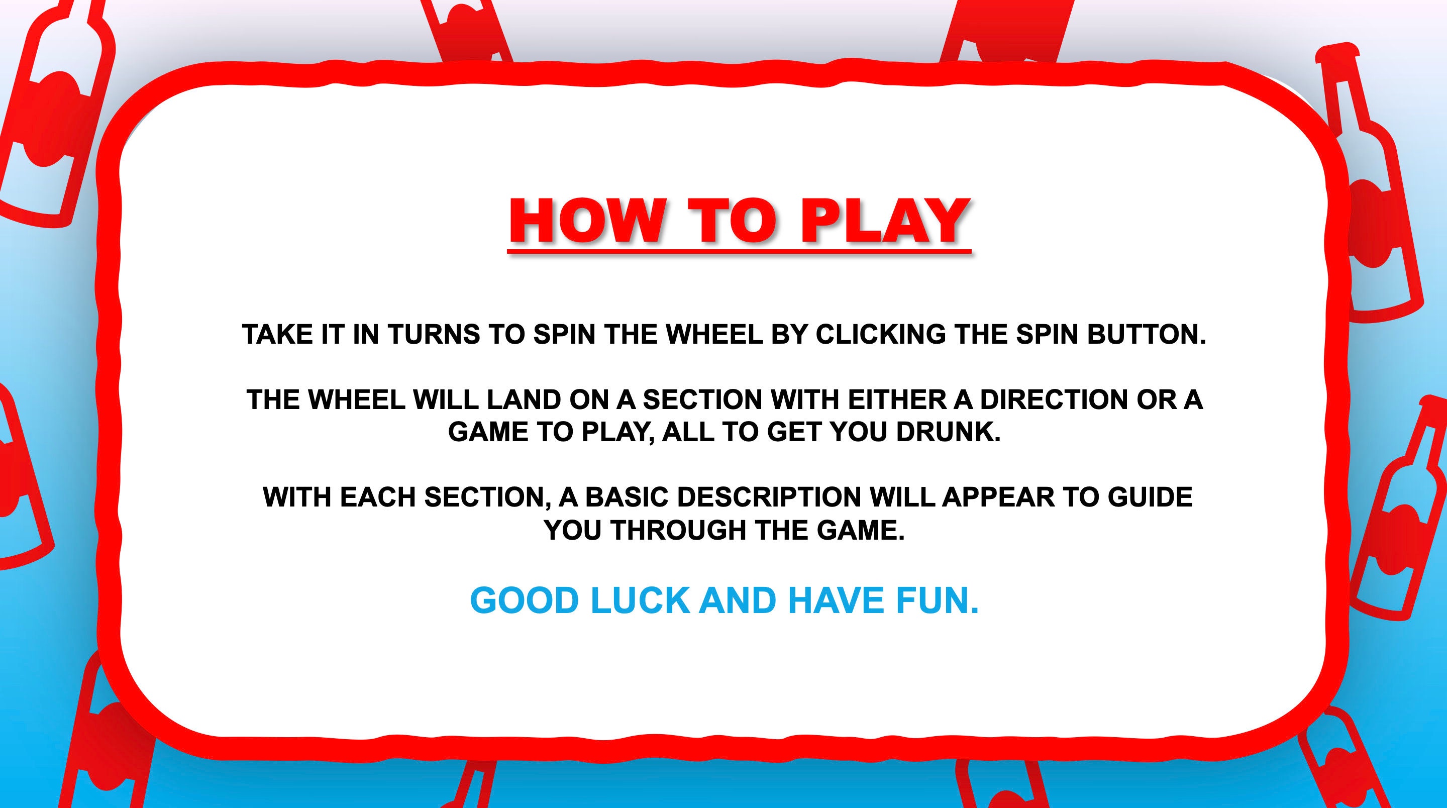 Spin the Bottle Virtual Drinking Game || Powerpoint Drinking Game for ...