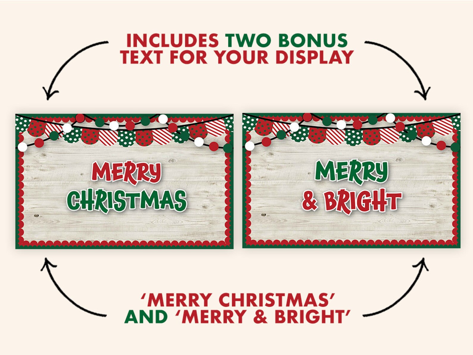 Stocking Christmas Bulletin Board Kit December Bulletin - Etsy