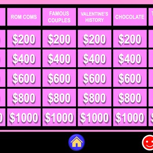 Valentine's Quizgame Powerpoint Game || Jeopardy Game || Valentines Day ...