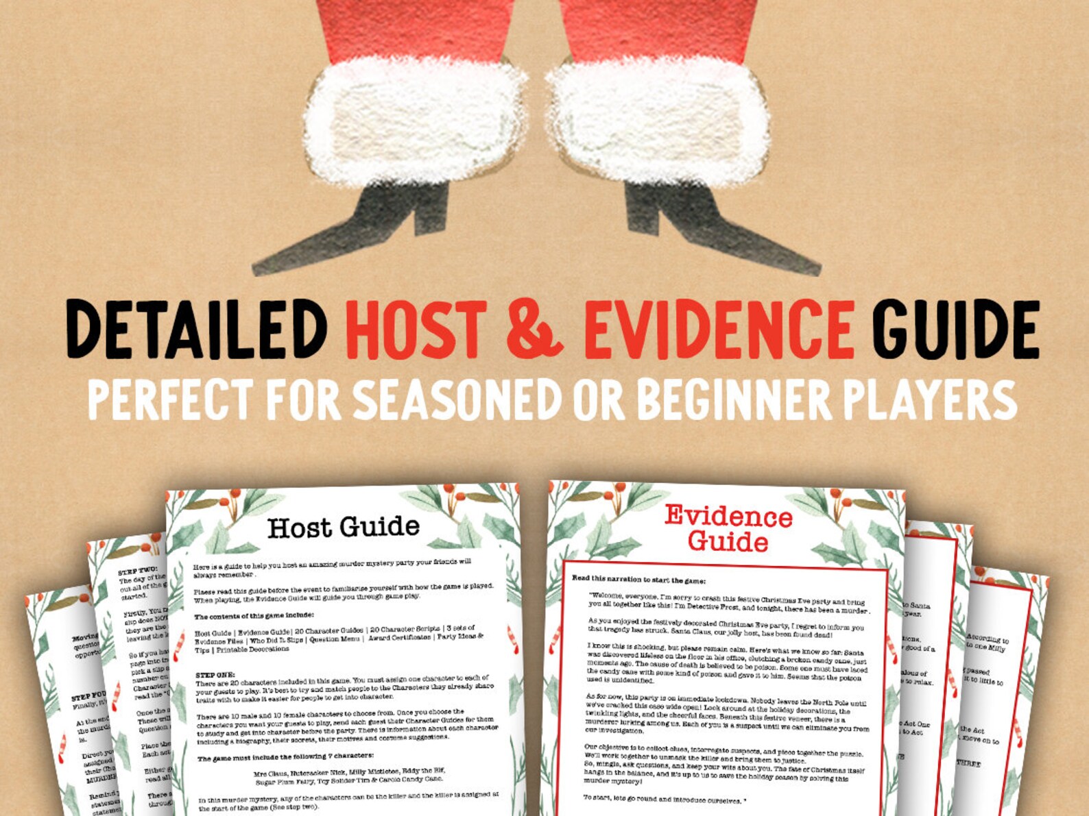 Who Killed Santa? Christmas Murder Mystery Game || Holiday Murder ...