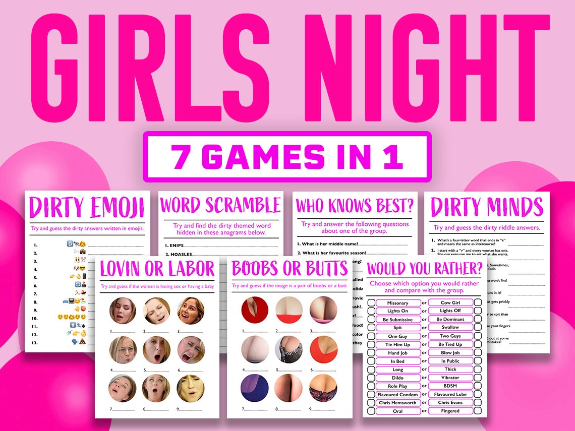 Girls Night Games for Her Girls Night in Games Printable | Etsy