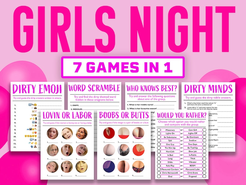 Girls Night Games for Her Girls Night in Games Printable | Etsy