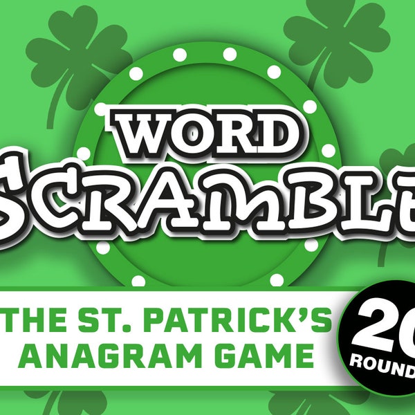 St Patricks Day Word Scramble - Etsy