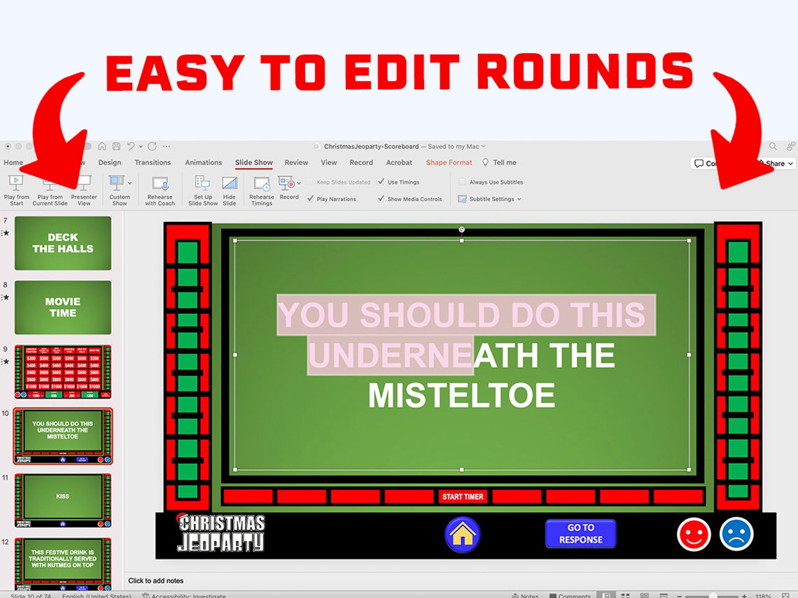 Christmas Jeoparty Powerpoint Game Christmas Jeopardy Game Christmas ...