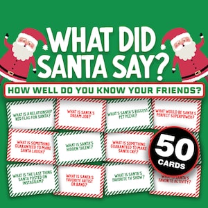 What Did Santa Say? Christmas Party Game || Printable Christmas Party ...