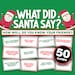 What Did Santa Say? Christmas Party Game || Printable Christmas Party ...