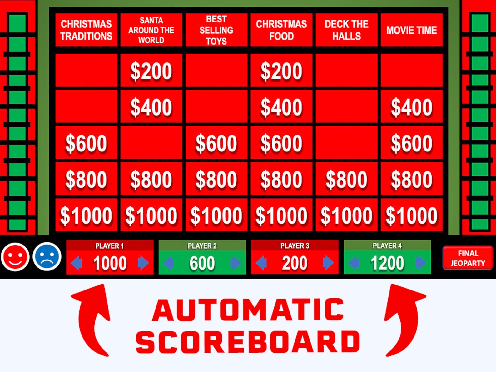Christmas Jeoparty Powerpoint Game Christmas Jeopardy Game Christmas ...
