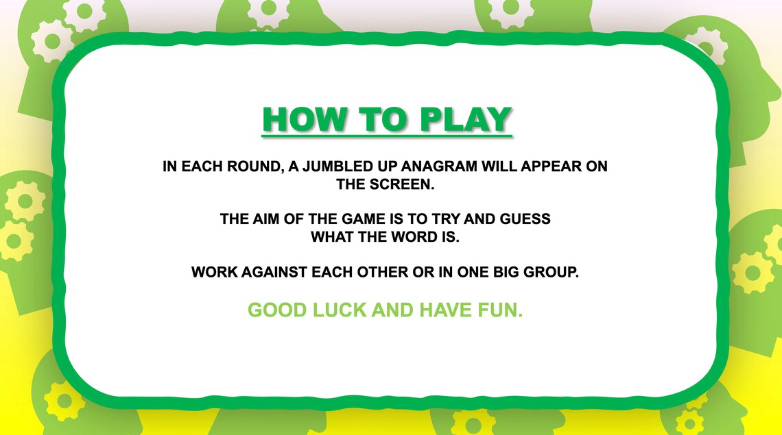 Word Scramble Party Game Powerpoint Party Games for Zoom - Etsy