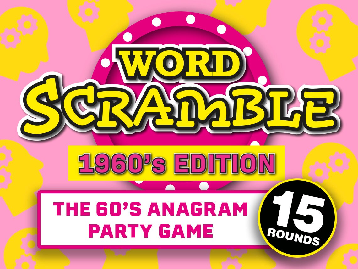 60's Party Games Bundle || 60's Themed Games || 1960 Party Games || 60s ...