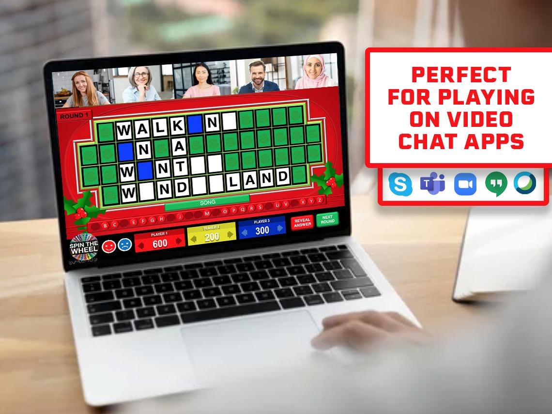 Wheel of Christmas Powerpoint Game || Christmas Wheel of Fortune Game ...