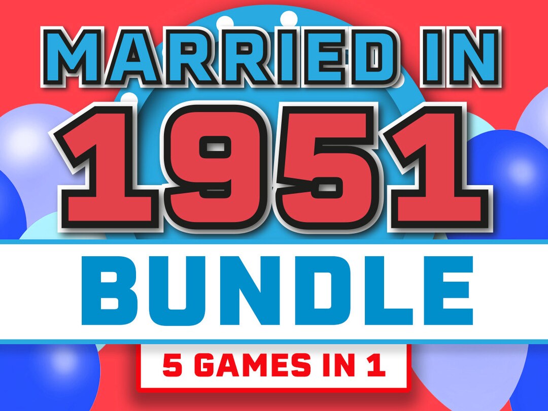 70th Anniversary Party Games || Married in 1951 Games Bundle ...