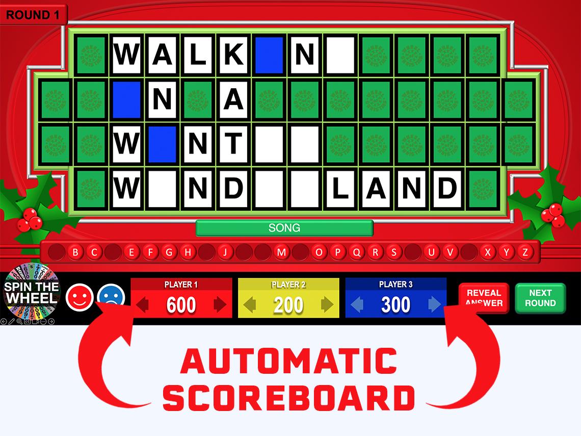 Wheel of Christmas Powerpoint Game || Christmas Wheel of Fortune Game ...