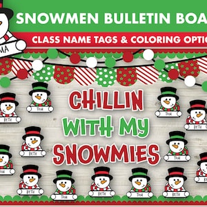 Snowman Christmas Bulletin Board Kit || December Bulletin Boards ...
