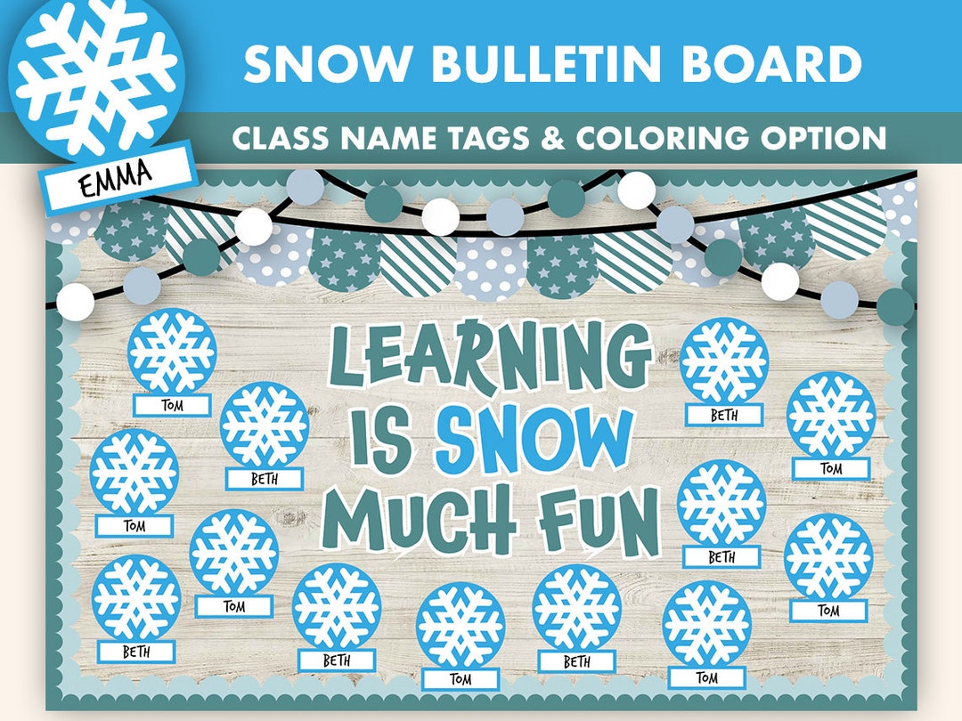 Snowflake Christmas Bulletin Board Kit || December Bulletin Boards ...