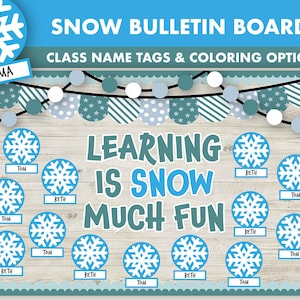 Snowflake Christmas Bulletin Board Kit || December Bulletin Boards ...