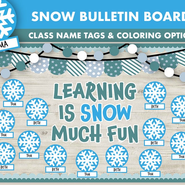 Winter Bulletin Board Kit - Etsy