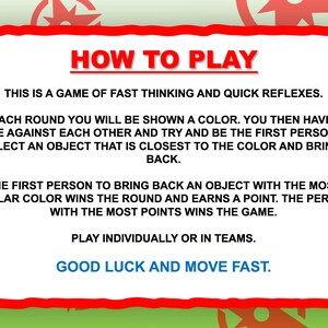 Virtual Scavenger Hunt Colors Powerpoint Party Game || Virtual Party ...