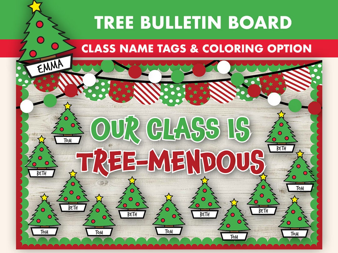 Christmas Tree Bulletin Board Kit || December Bulletin Boards Digital ...