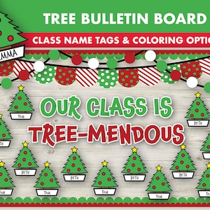 Christmas Tree Bulletin Board Kit || December Bulletin Boards Digital ...
