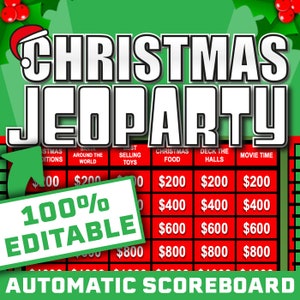 Christmas Jeopardy Game Holiday Jeopardy Christmas Trivia Holiday ...