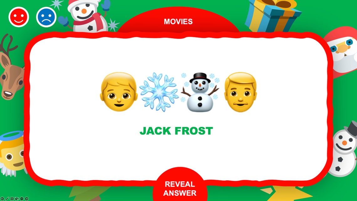 The Emoji Game Christmas Edition Christmas Party Game - Etsy