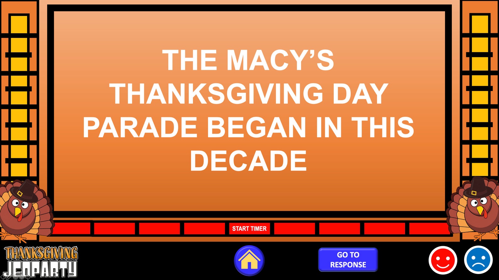 Thanksgiving Jeoparty Powerpoint Game Thanksgiving Jeopardy | Etsy