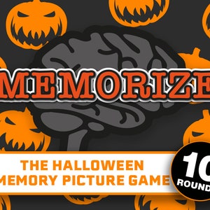 Memorize Halloween Picture Game Halloween Party Game - Etsy