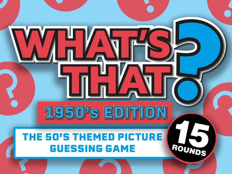50's Party Games Bundle || 50's Themed Games || 1950 Party Games || 50s ...