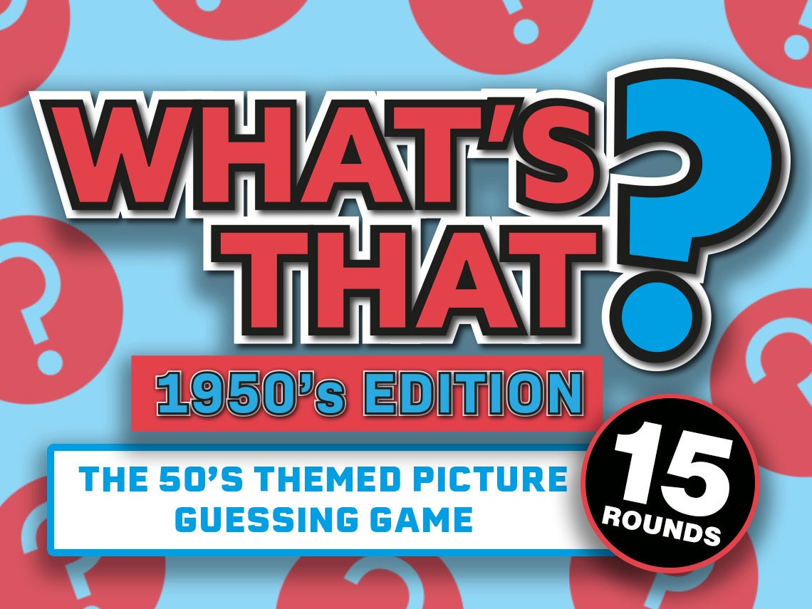 50's Party Games Bundle || 50's Themed Games || 1950 Party Games || 50s ...