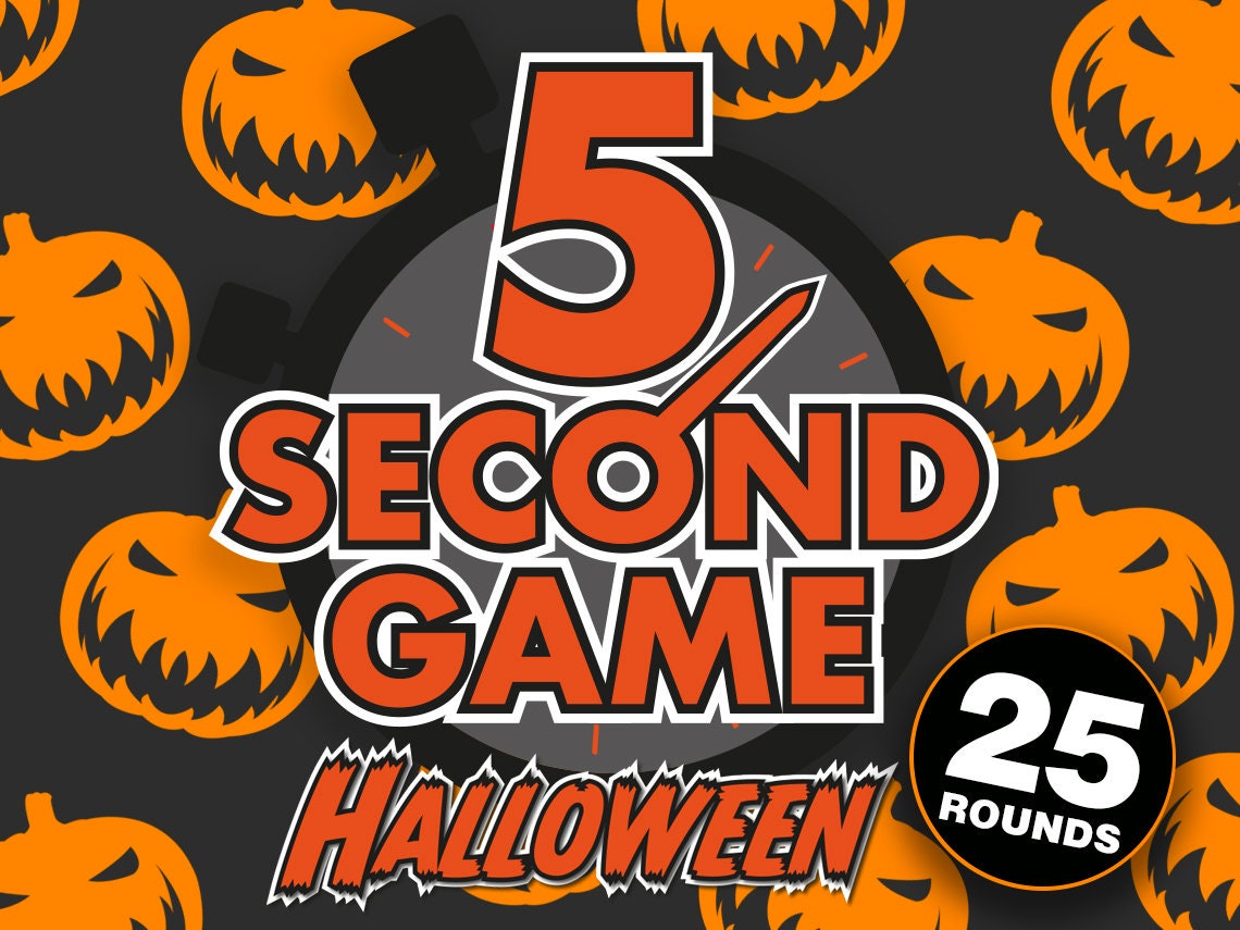 5 Second Game Halloween Edition Halloween Party Game | Etsy