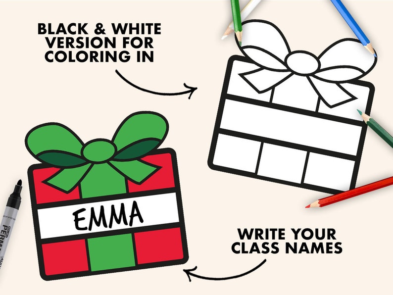 Present Christmas Bulletin Board Kit December Bulletin - Etsy