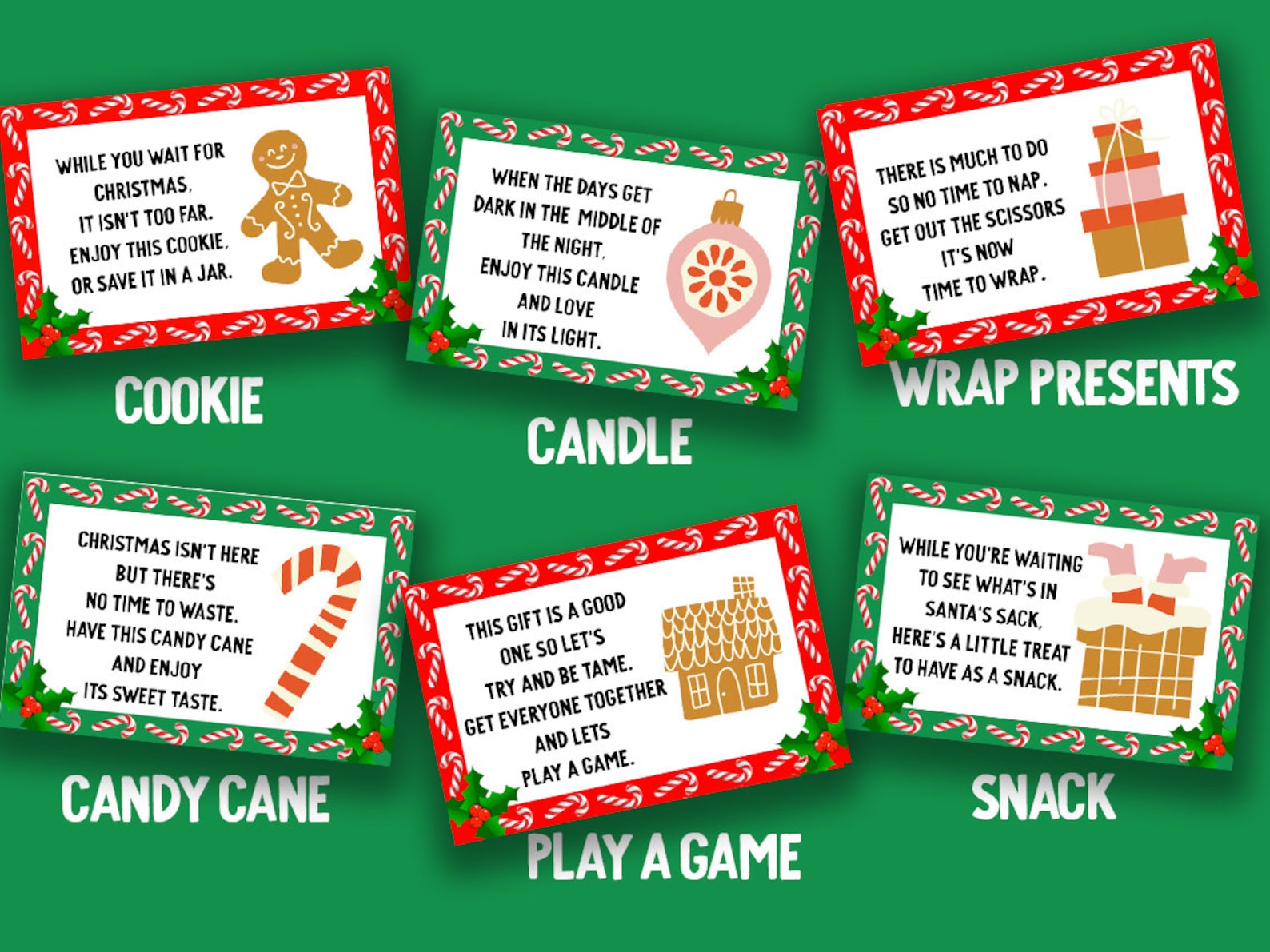 12 Days of Christmas Gift Tags Printable 12 Days of - Etsy