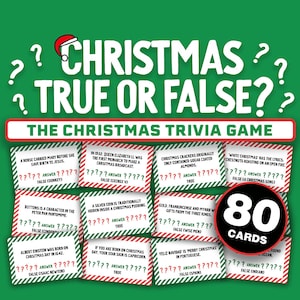 Christmas True or False || Printable Christmas Trivia Game ...