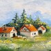 Mini Paintings Smal Painting Fine Art Farm Village Landscape Acio - Etsy
