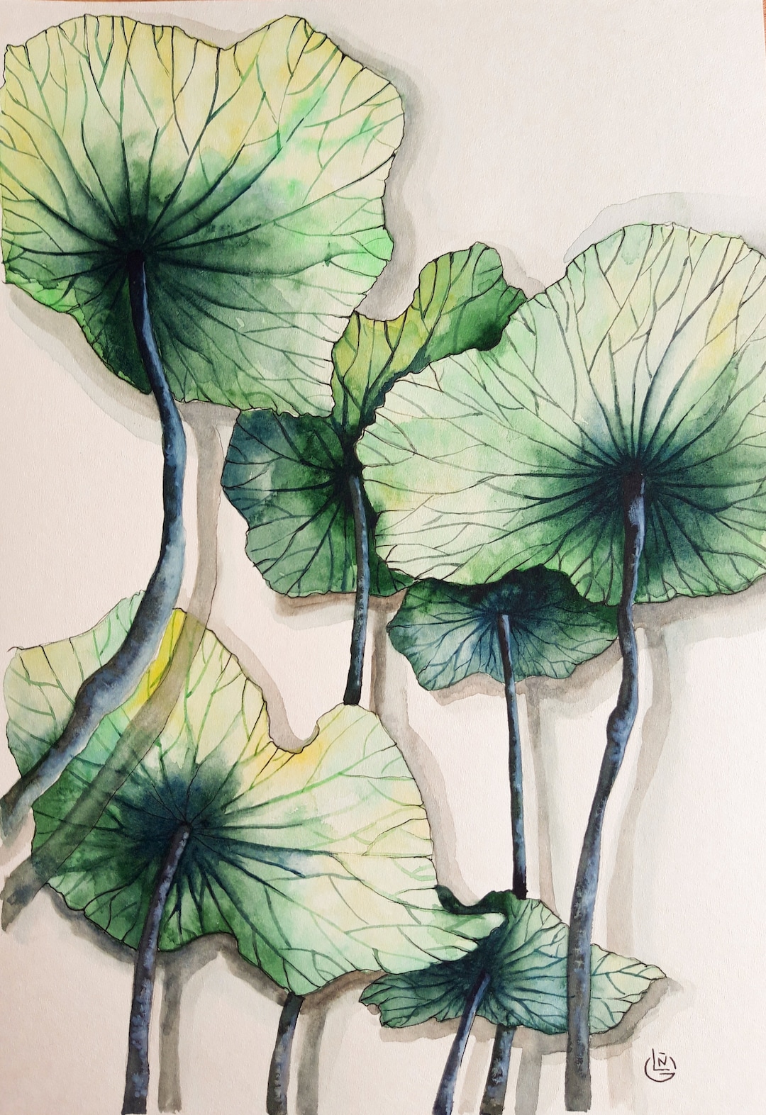 Plant Painting Botanical Art Plant Wall Art Watercolor Plants Wall ...