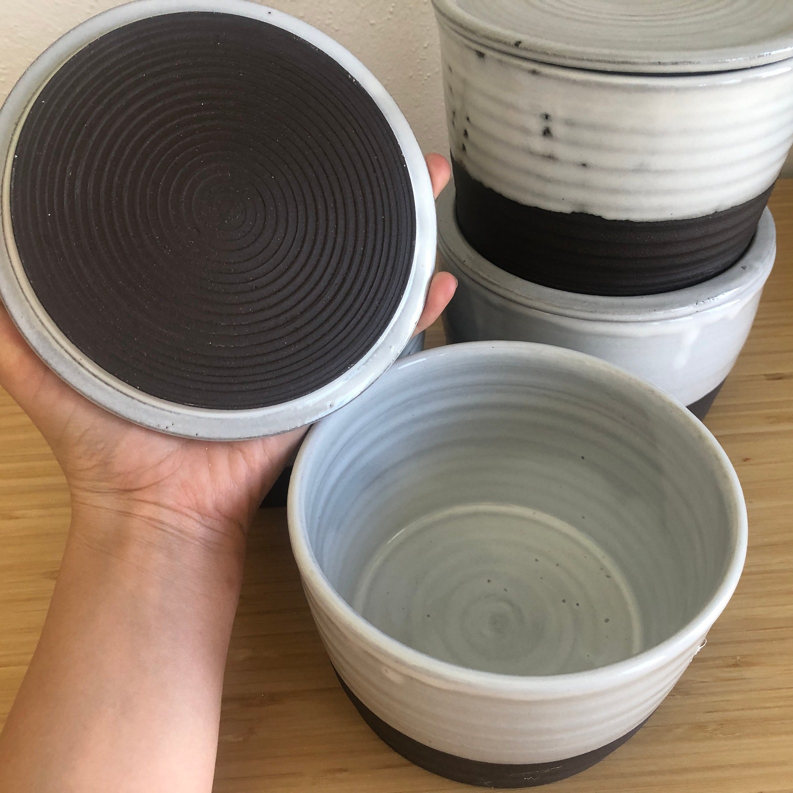 Handmade Stackable Ceramic Food Storage Canister | Etsy