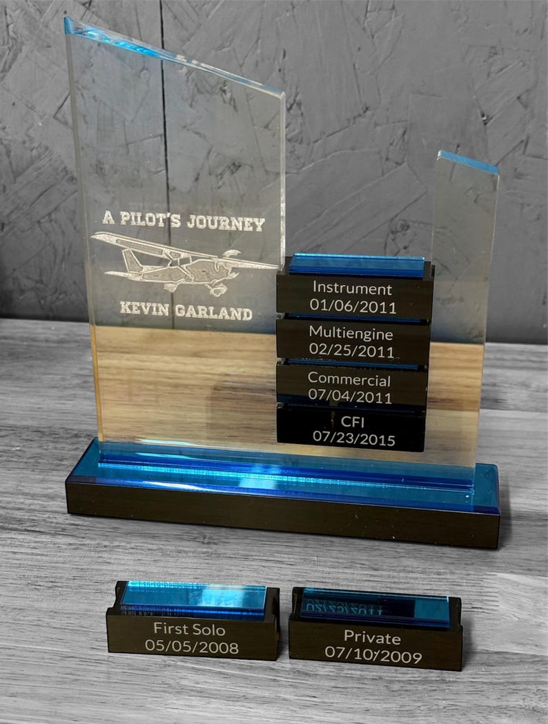 Personalized Pilot's Journey Acrylic Timeline: Aviation Gift - Etsy