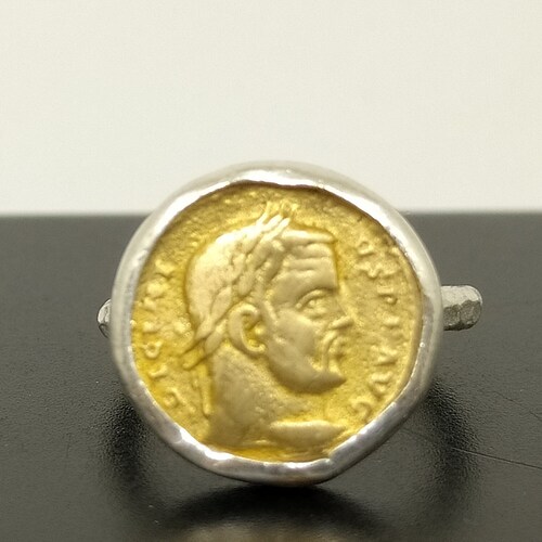 Intaglio Ottoman Coin Ring 925K Sterling Silver - Etsy