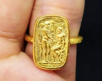 Gold Coin Ring | Etsy