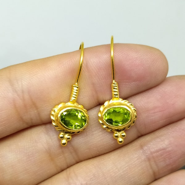 Peridot Earrings - Etsy